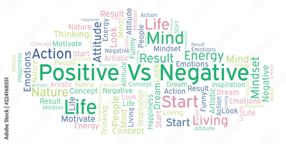 Positive Vs Negative word cloud, made with text only. Stock ...