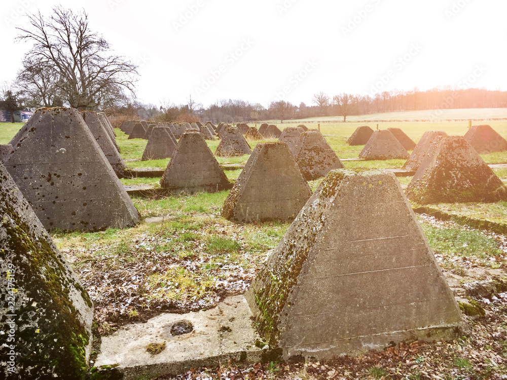 Foto de Westwall Siegfried Line in Aachen as a concrete tank barrier ...