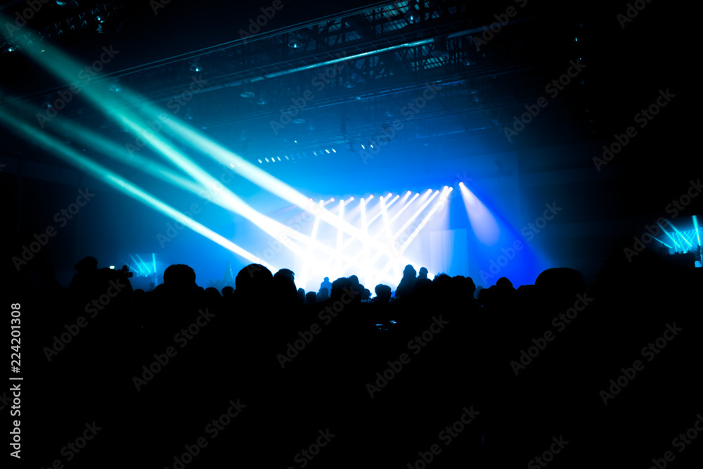 The concert stage was accompanied by a powerful and beautiful blue ...