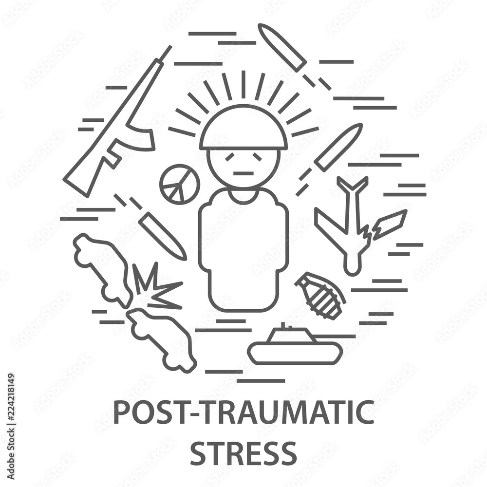Banners for PTSD Stock Vector | Adobe Stock