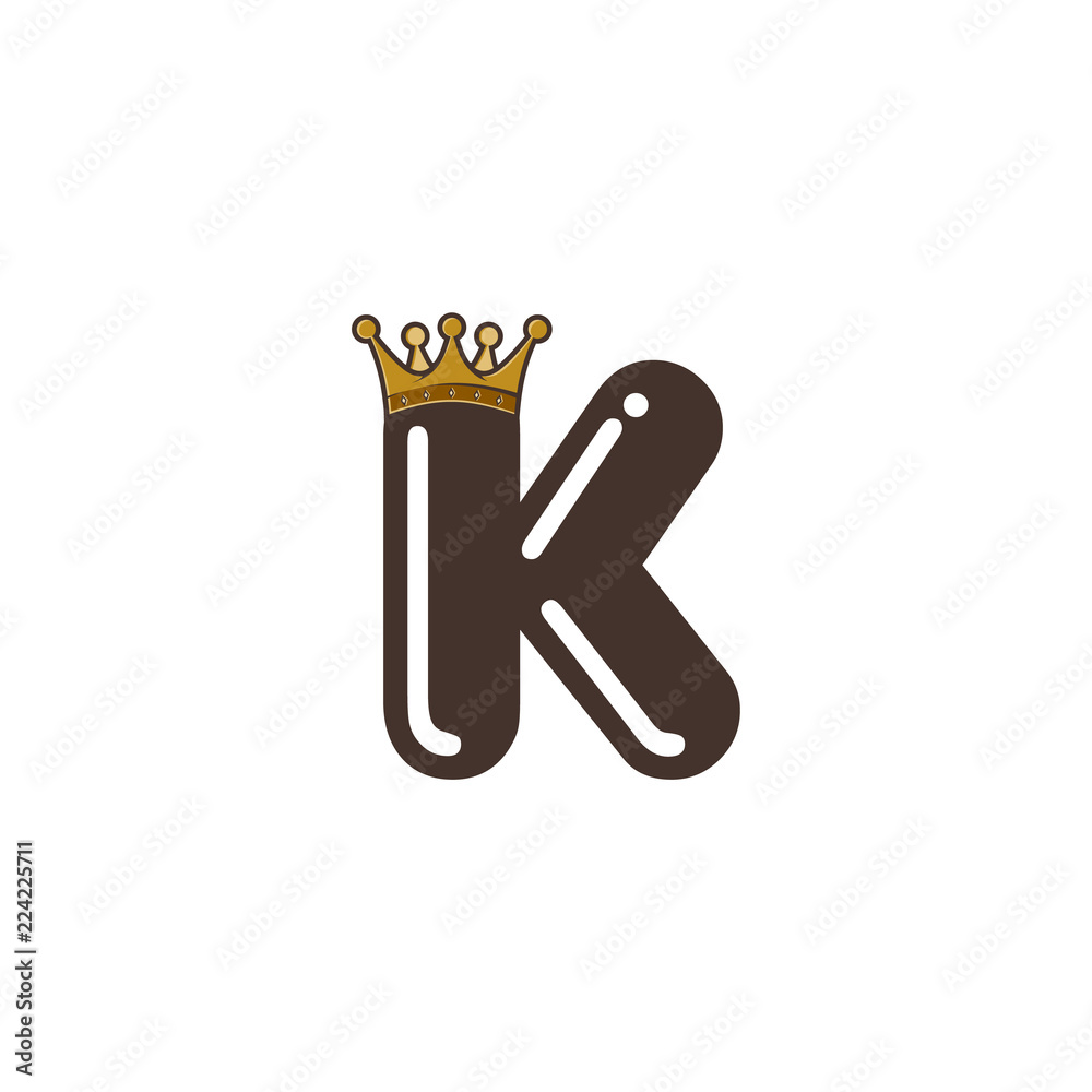 alphabet letter with crown king queen Stock Vector | Adobe Stock