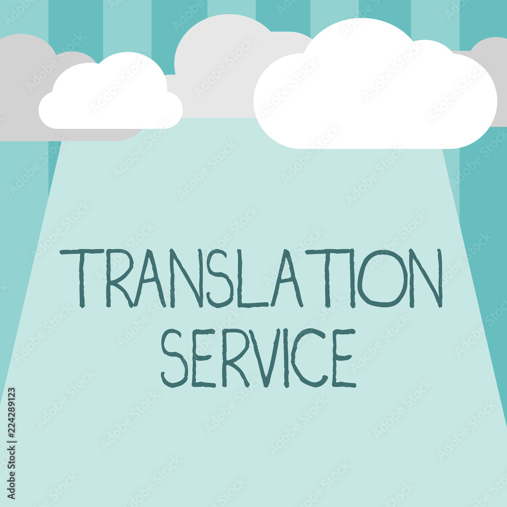Word writing text Translation Service. Business concept for the ...