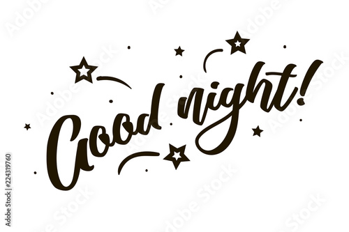 The Word Night In Black And White