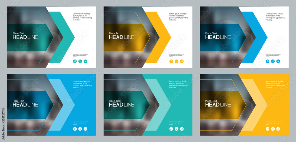 set abstract background template design for social media post and web ...