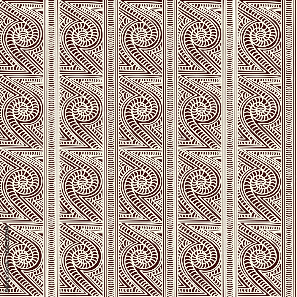 Maori tribal pattern vector seamless. African fabric print. Polynesian ...