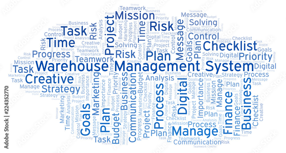 Warehouse Management System word cloud, made with text only. Stock ...