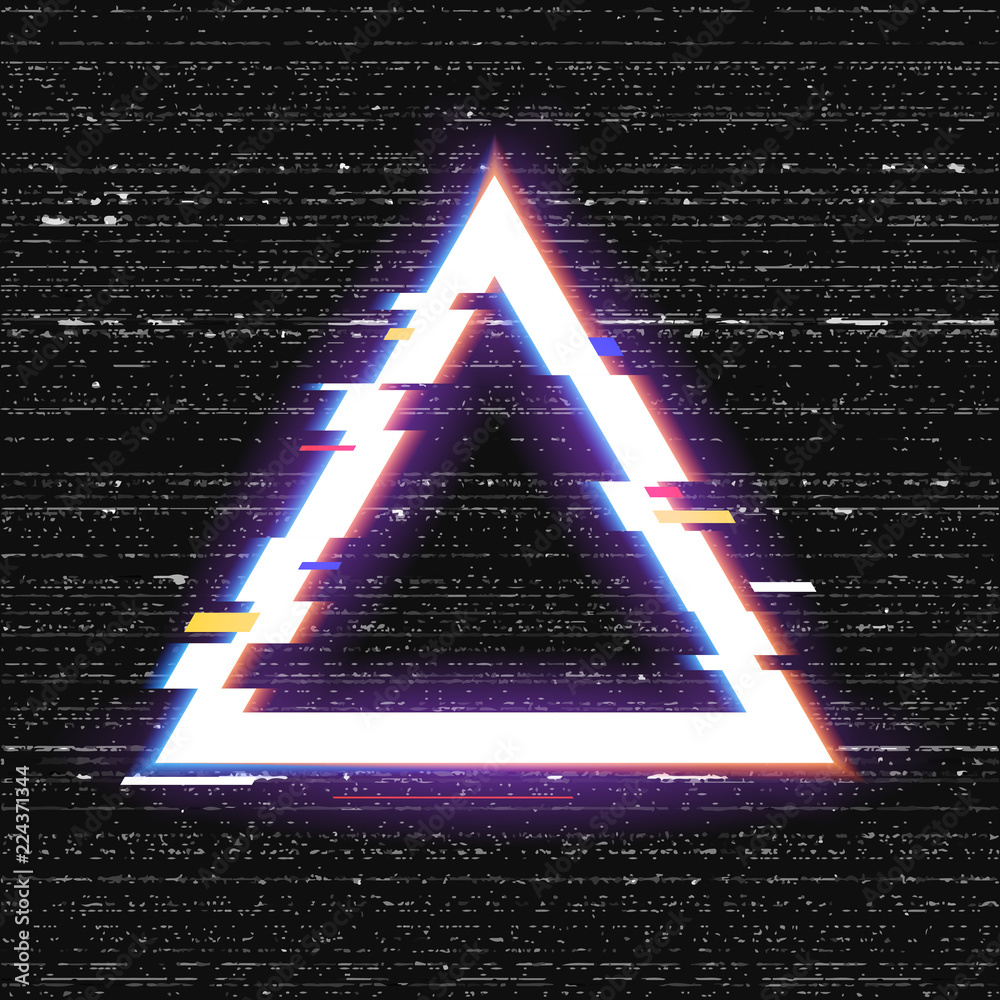 Vector background of new technology. Glitch effect, computer error ...