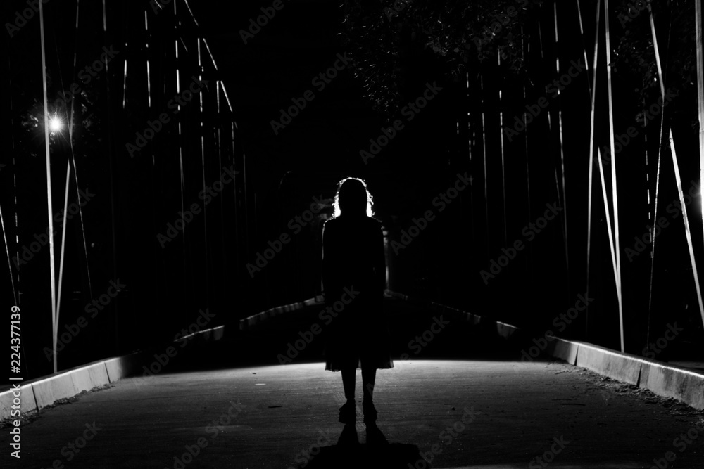Ghost girl in the darkness Stock Photo | Adobe Stock