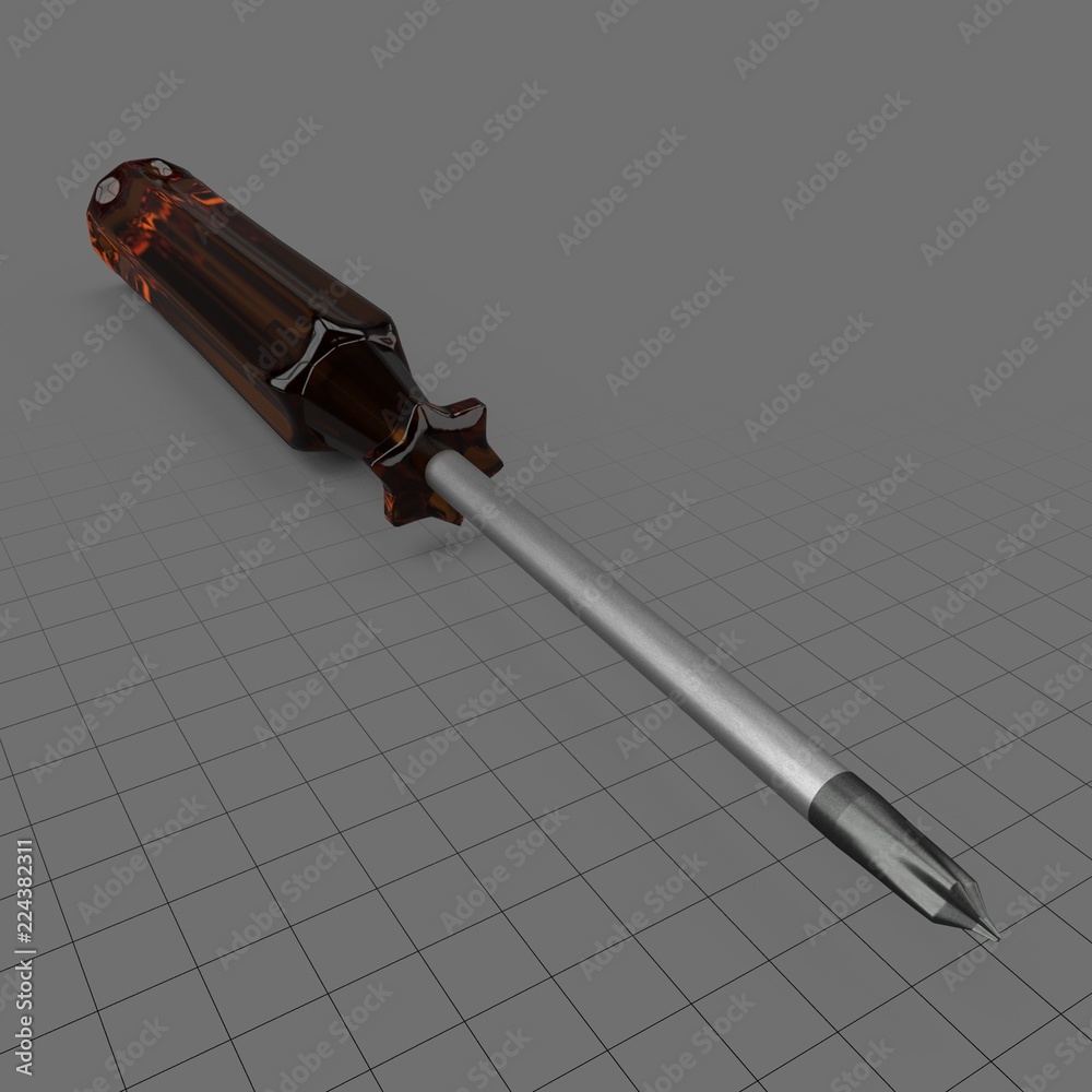Cross section screwdriver Stock 3D asset | Adobe Stock