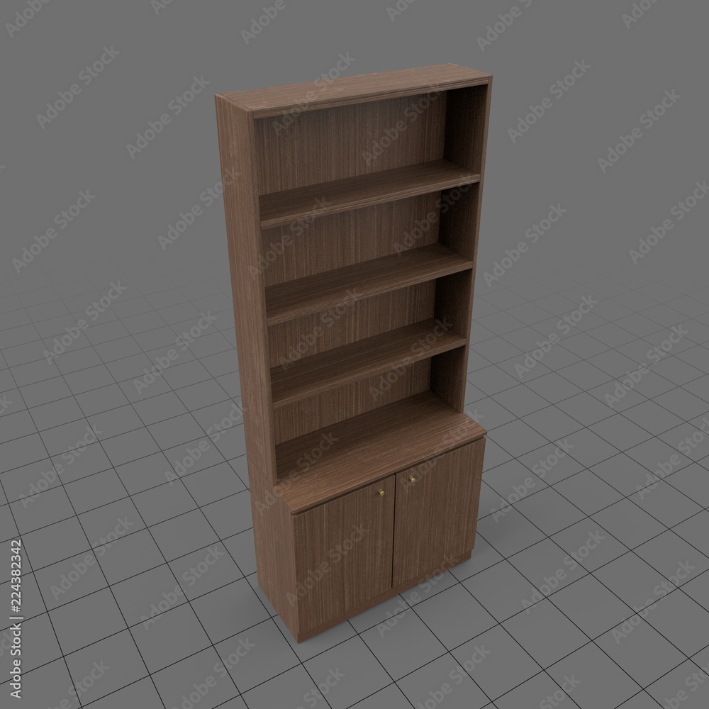 Empty bookcase Stock 3D asset | Adobe Stock
