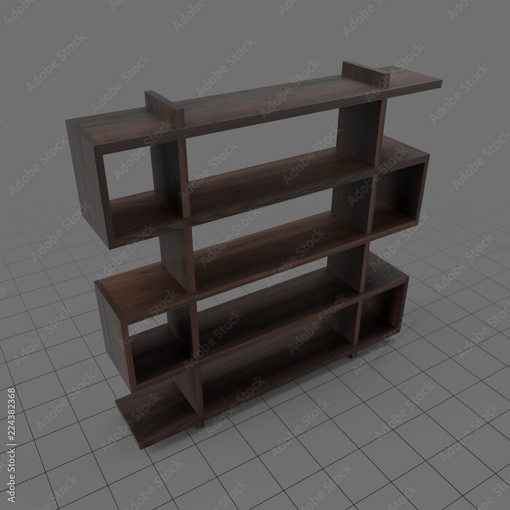 Modern bookshelf Stock 3D asset | Adobe Stock