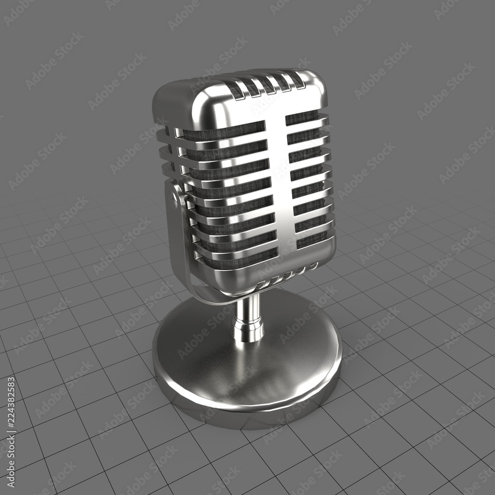 Radio microphone Stock 3D asset | Adobe Stock
