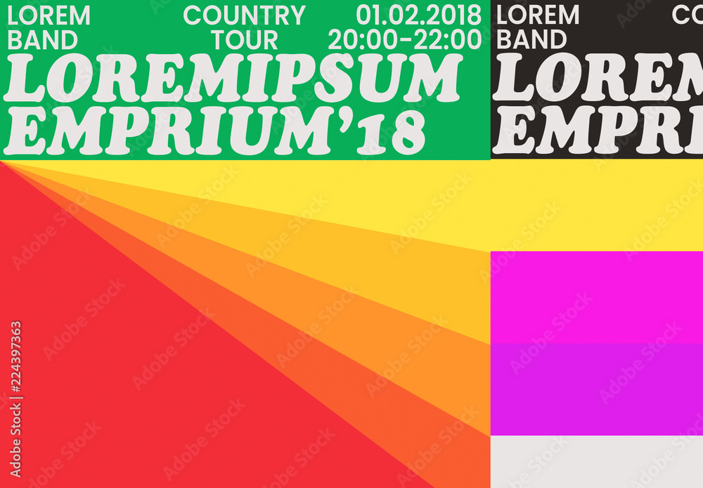 Social media post layout with colorful elements Stock Template | Adobe ...