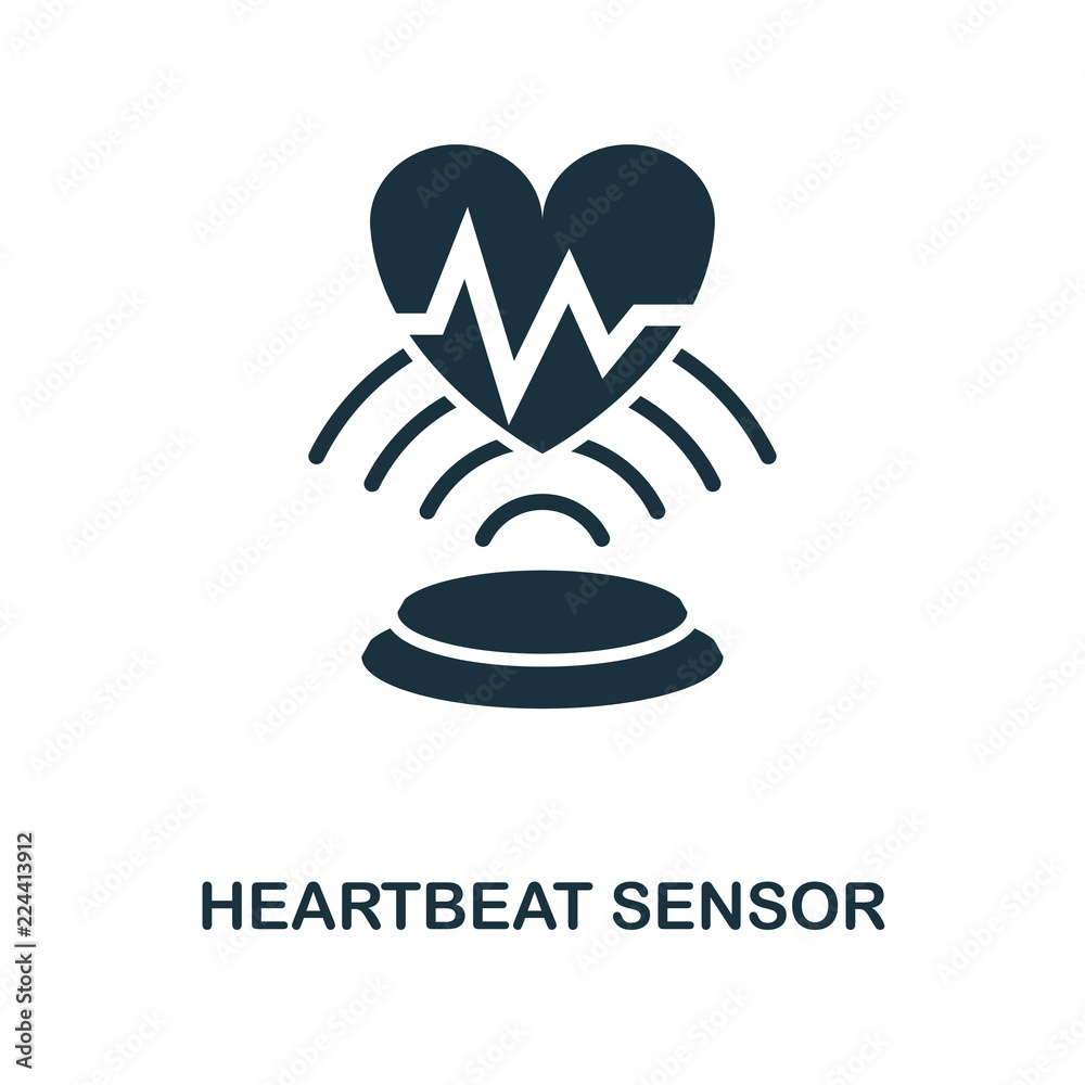 Heartbeat Sensor Icon Monochrome Style Design From Sensors Icon Collection Ui And Ux Pixel