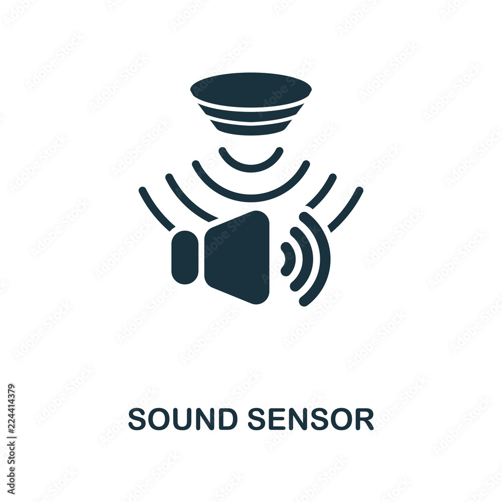 Sound Sensor icon. Monochrome style design from sensors icon collection ...