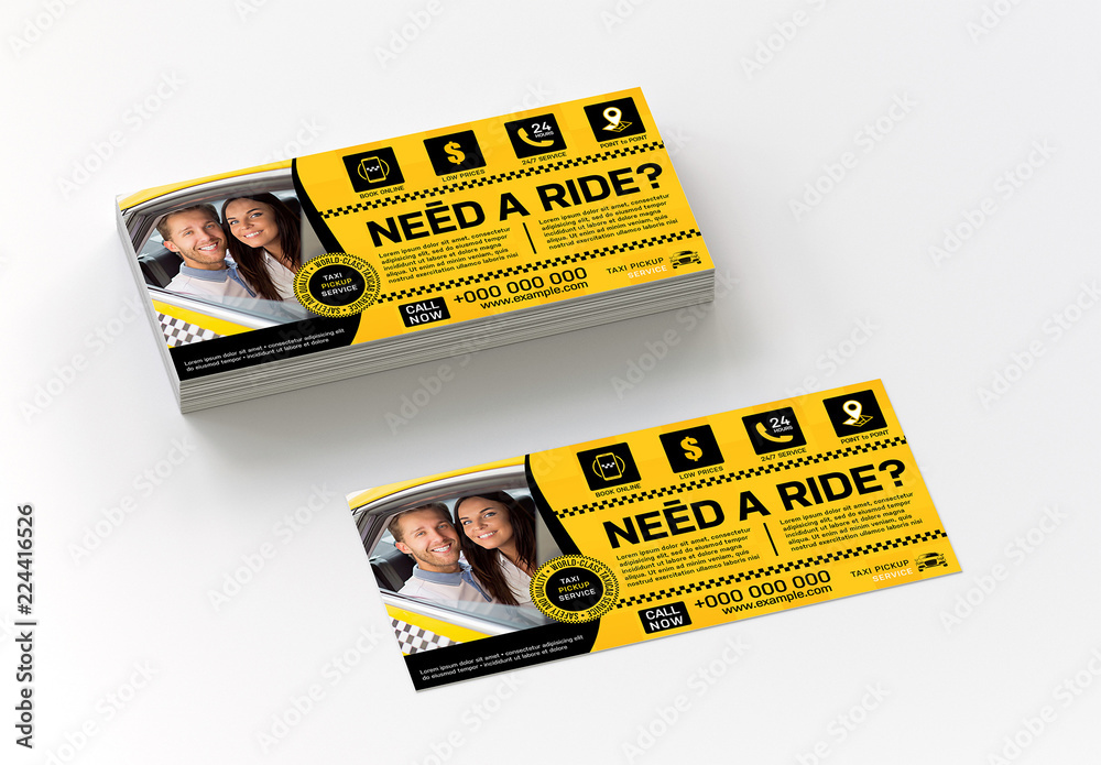 Taxi Flyer Layout Stock Template | Adobe Stock