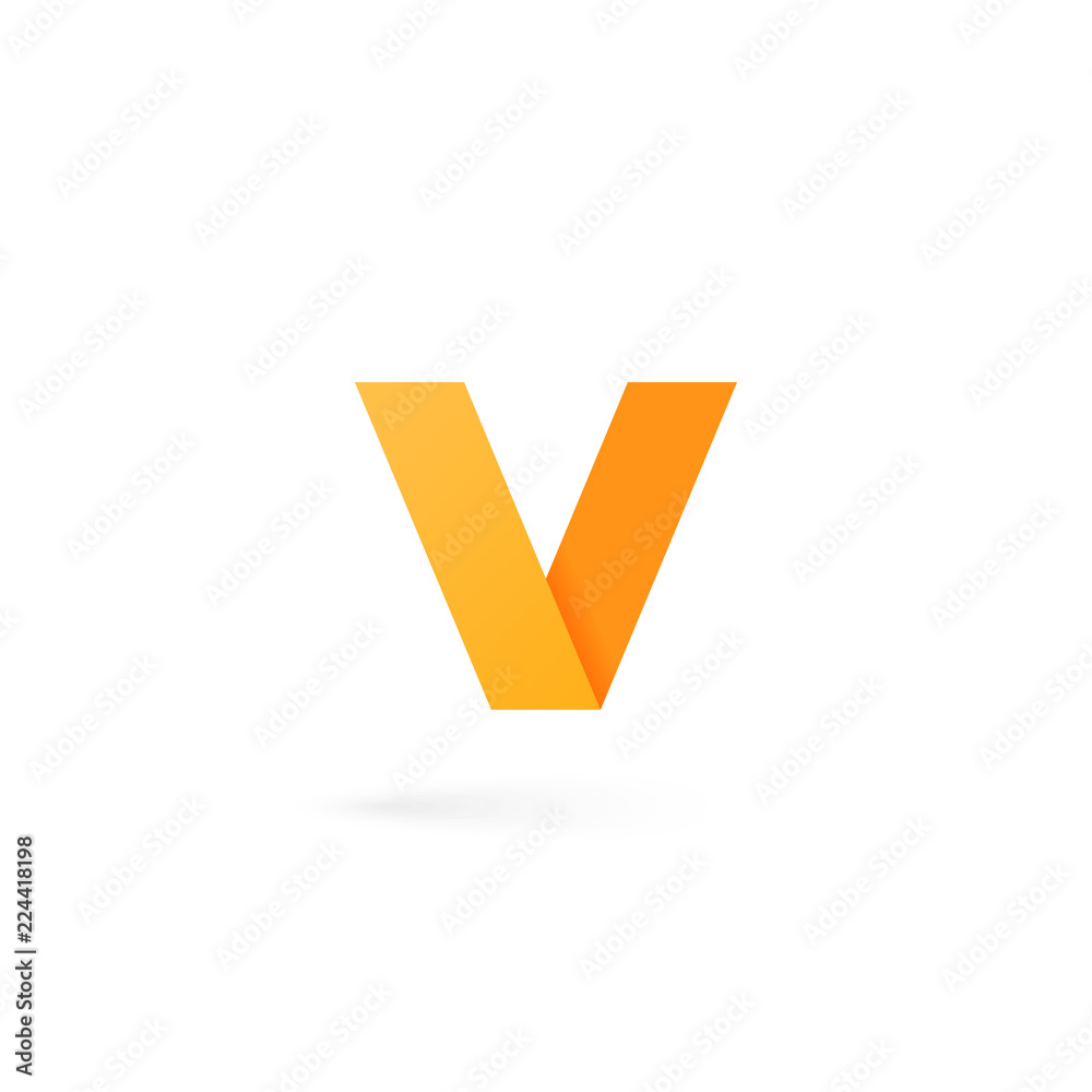 Letter V logo alphabet on white background Stock Vector | Adobe Stock