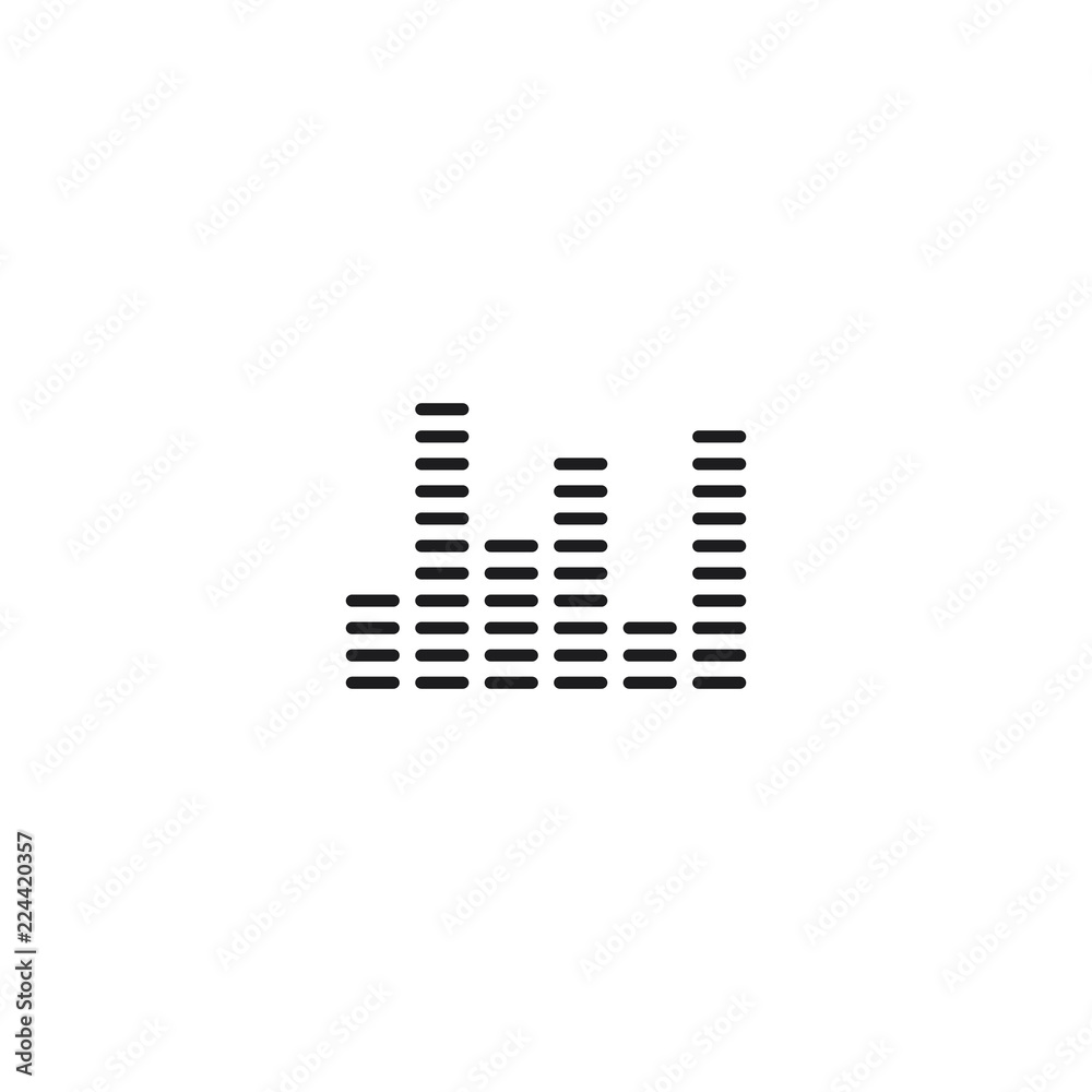 Equalizer Bars White Background