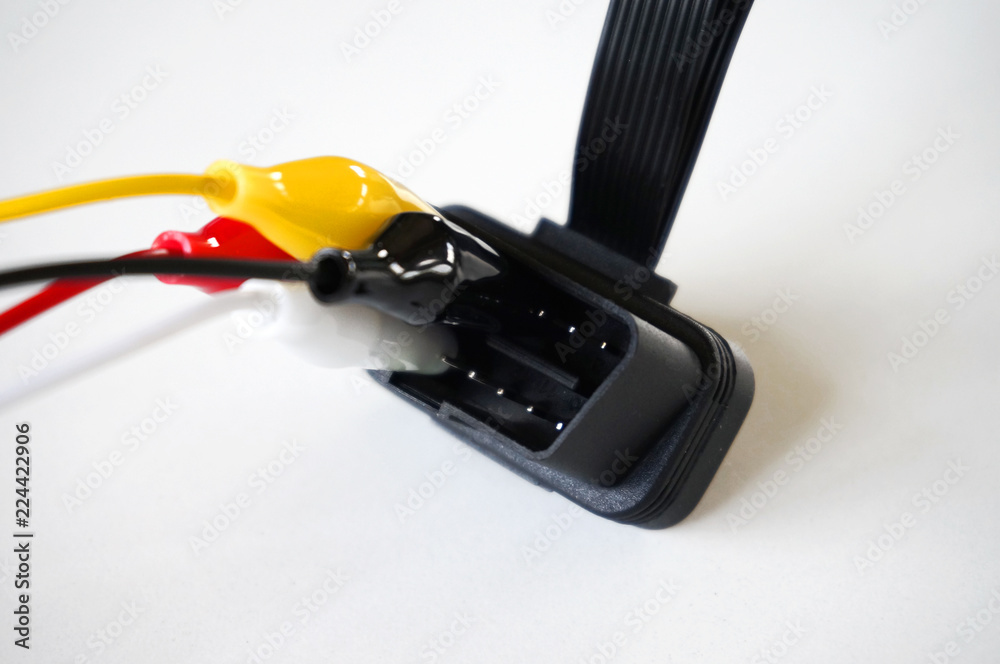 CAN-BUS hacking though OBD2 diagnostic interface car connector Stock ...