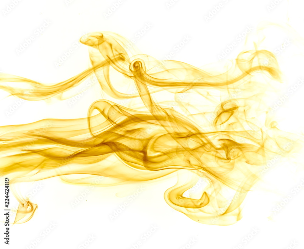 Yellow Smoke White Background