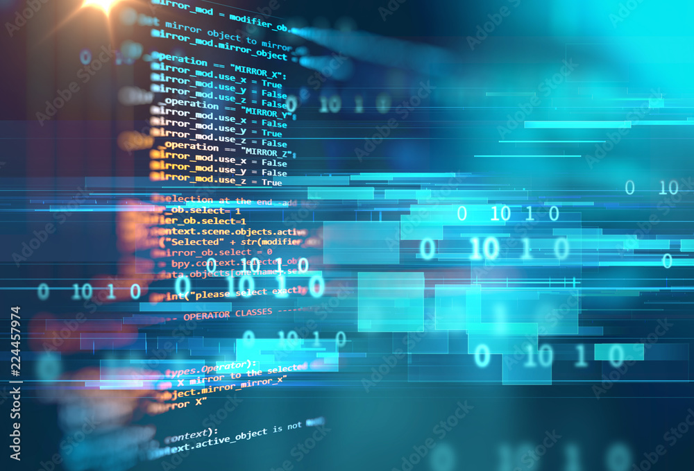 digital code number abstract technology background Stock Illustration ...