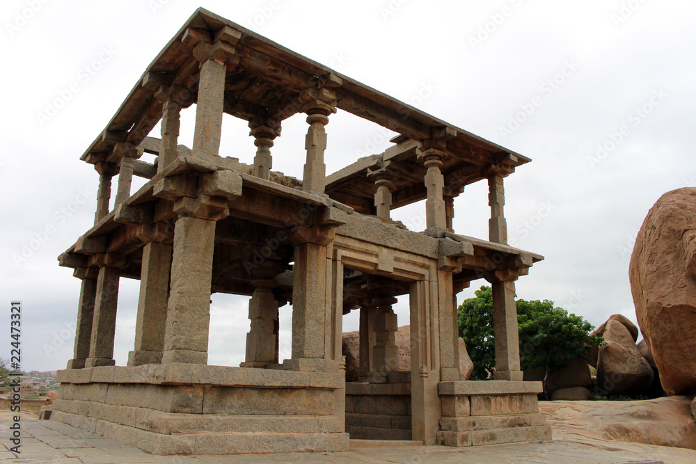 The formation of pillars, ruins, rocks, and Group Monuments of Temples ...
