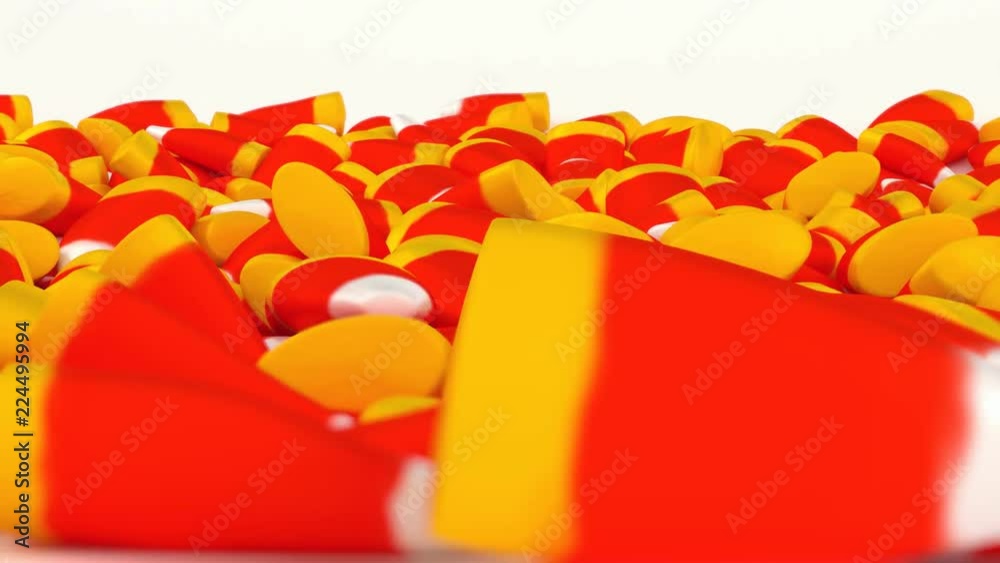 Vidéo Stock Animated rotating around pile of fallen Halloween white and ...