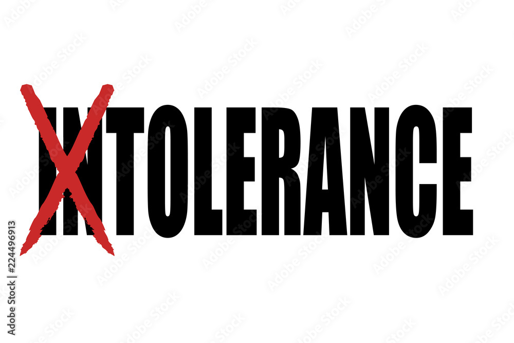 Intolerancia tachada para formar tolerancia. Stock Vector | Adobe Stock