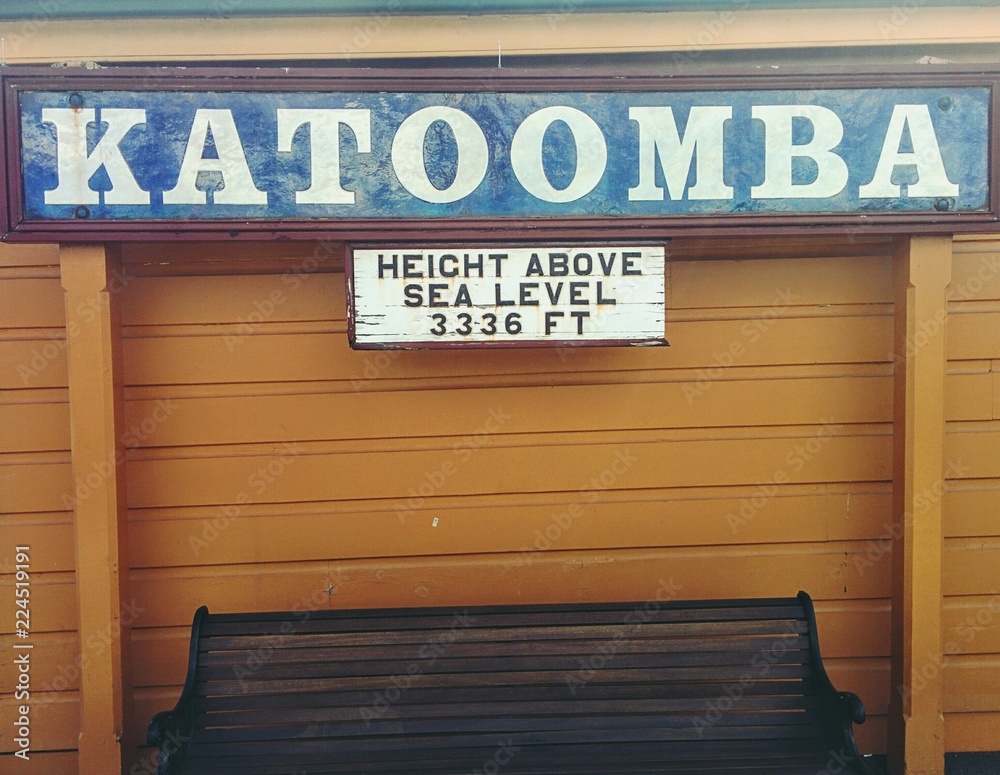 Katoomba Railway sign Stock Photo | Adobe Stock