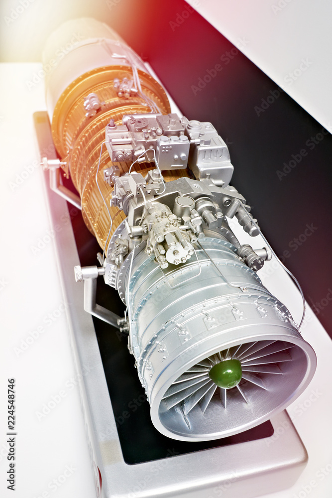 Turbojet engine for military aircraft fighter Stock Photo | Adobe Stock