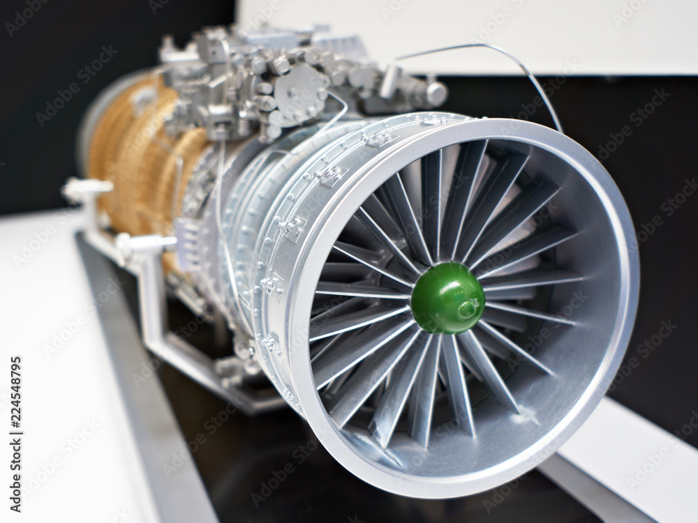 Turbojet engine for military aircraft fighter Stock Photo | Adobe Stock
