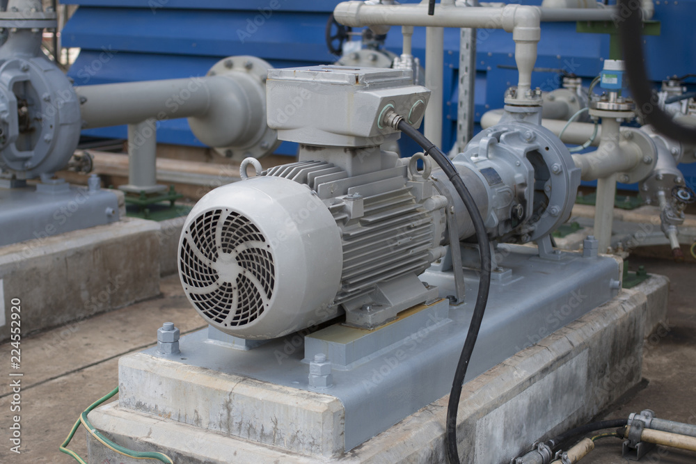 Induction motor with centrifugal pump Stock Photo | Adobe Stock