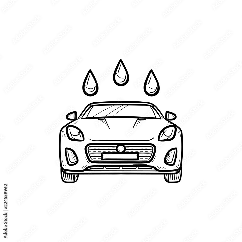 Car wash hand drawn outline doodle icon Stock Vector | Adobe Stock