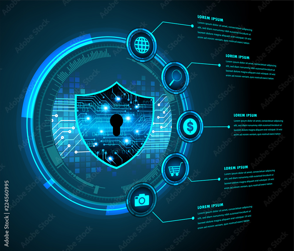 text box, internet of things cyber technology, security Stock Vector ...