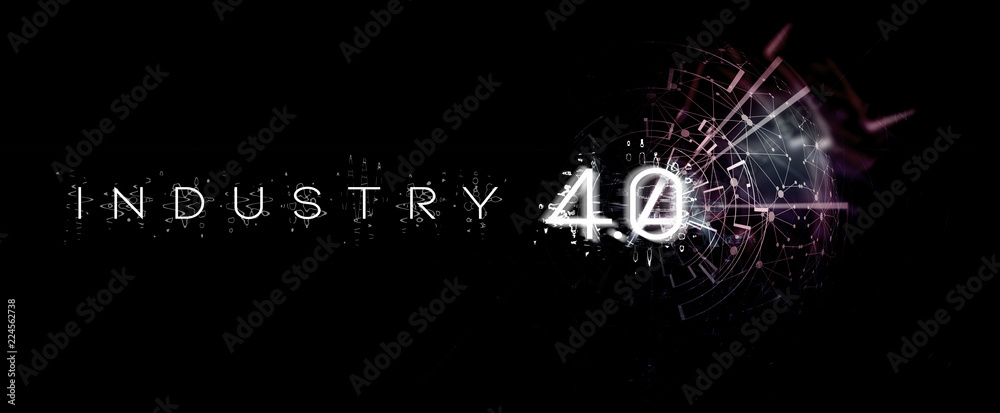 Industry 4.0 cyberspace graphic design Stock Illustration | Adobe Stock