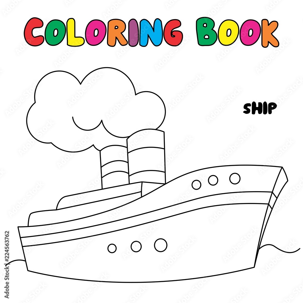Coloring Pictures Of Big Boats