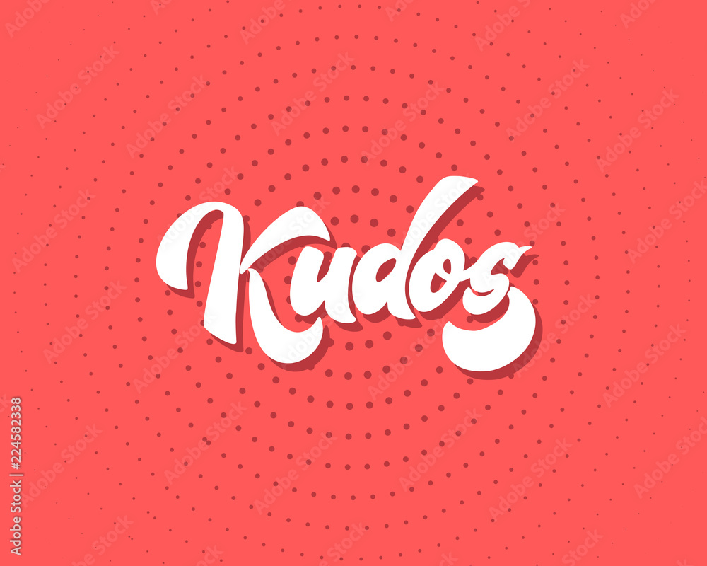 Bravo Kudos. Beautiful greeting card scratched calligraphy text word ...