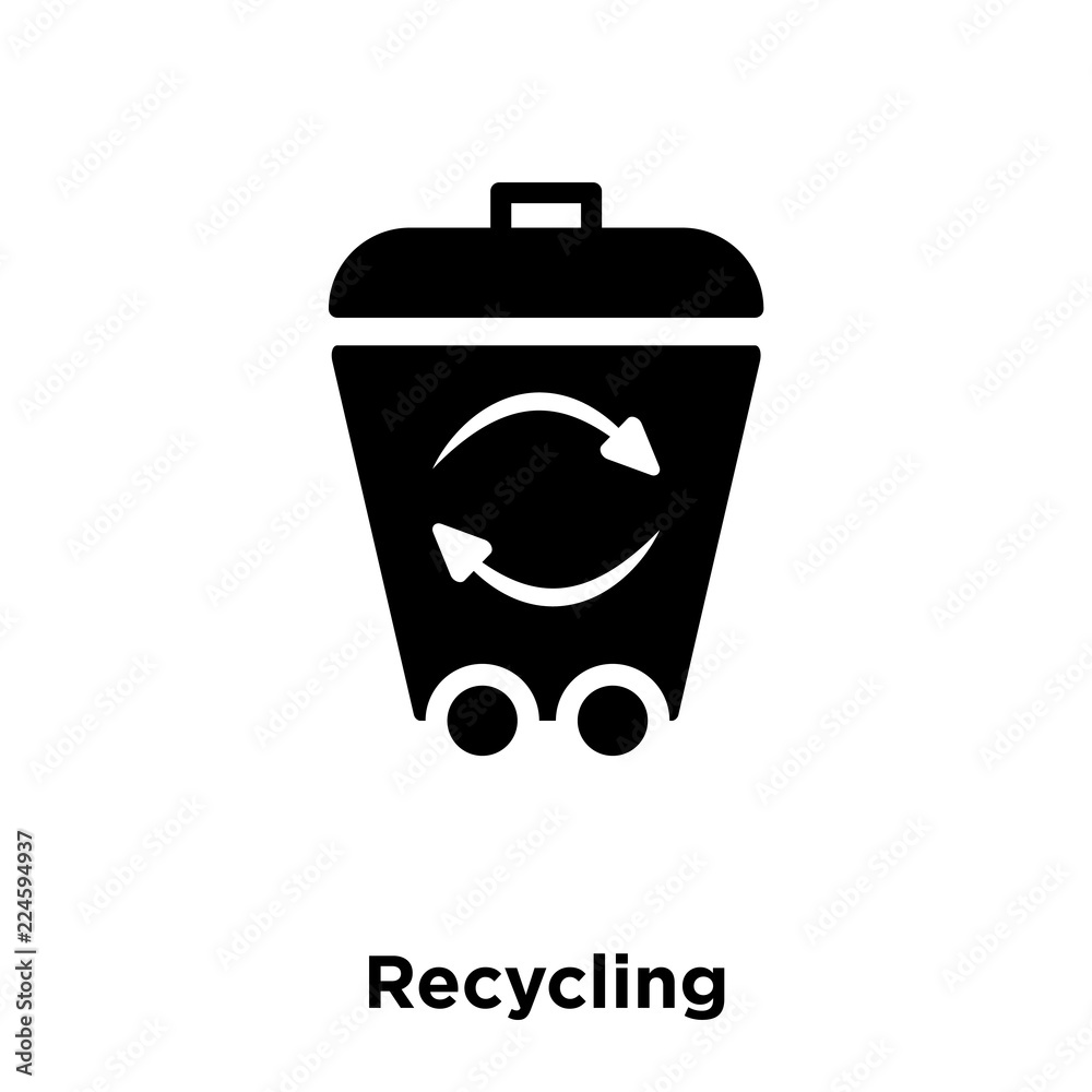 recycling icon vector isolated on white background, logo concept of ...