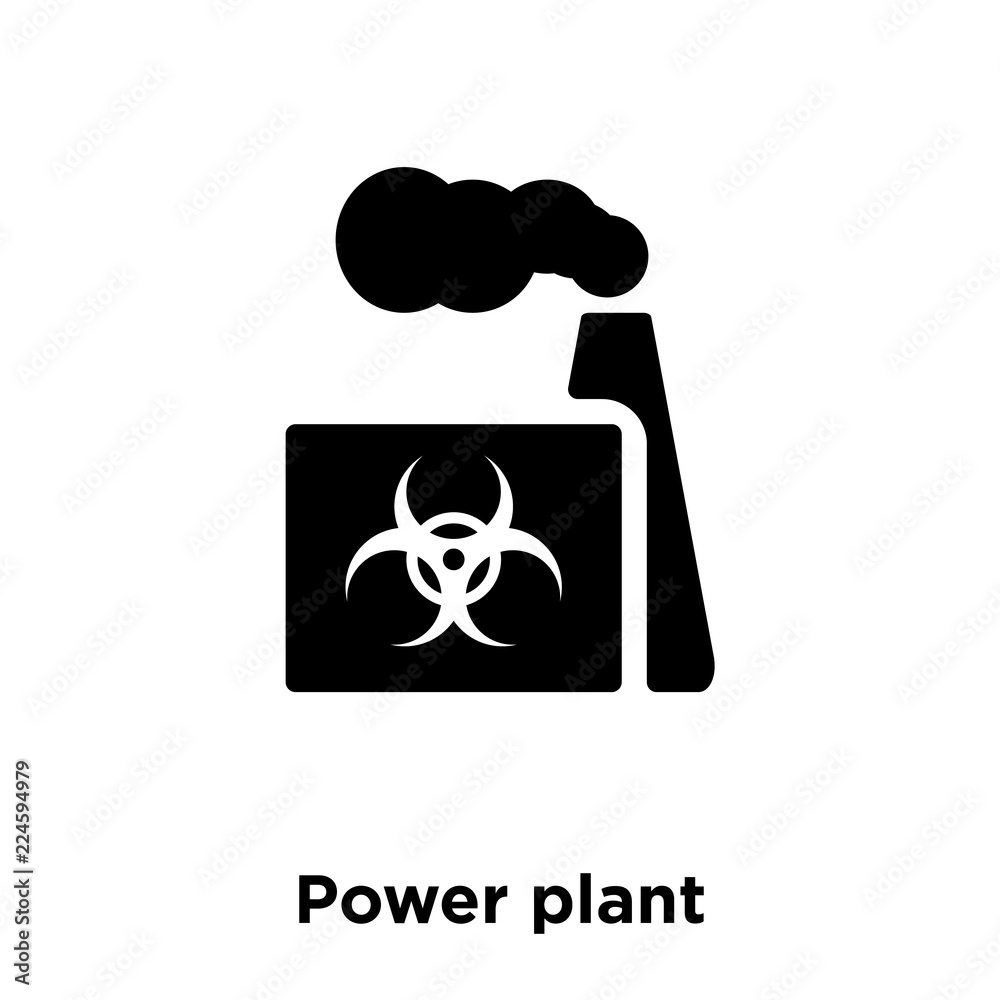 power plant icon vector isolated on white background, logo concept of ...
