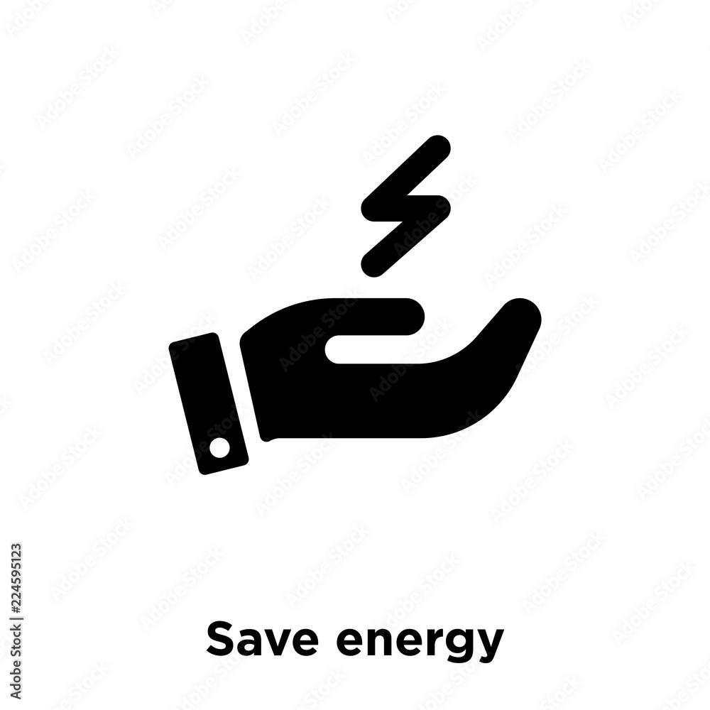 save energy icon vector isolated on white background, logo concept of ...