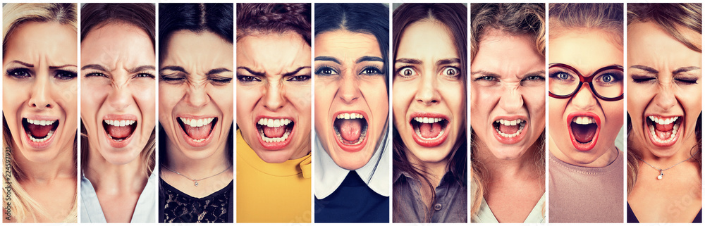 Group of angry people screaming Stock Photo | Adobe Stock