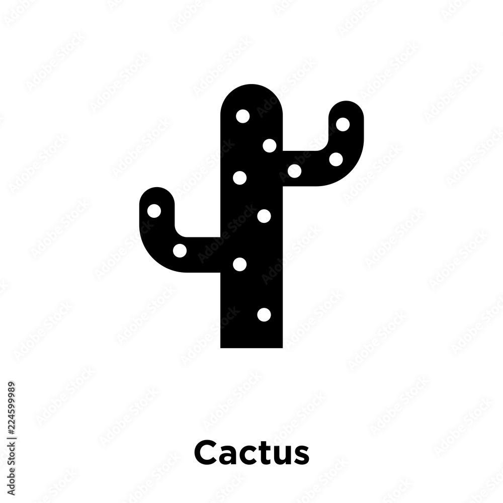 cactus icon vector isolated on white background, logo concept of cactus ...
