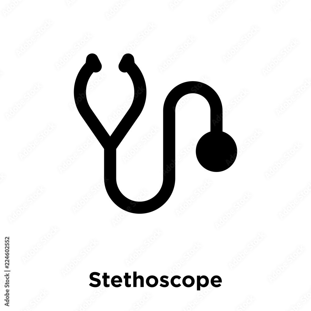 stethoscope icon vector isolated on white background, logo concept of ...