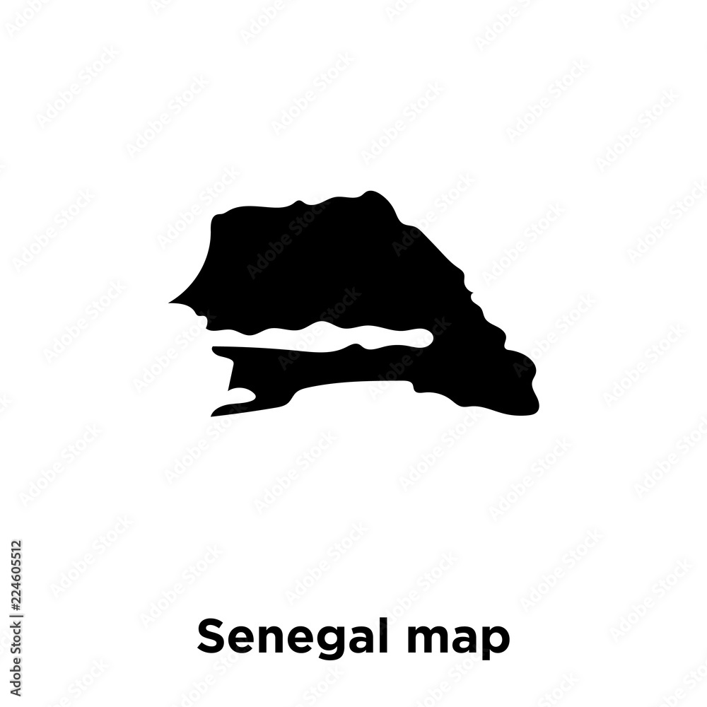 senegal map icon vector isolated on white background, logo concept of ...