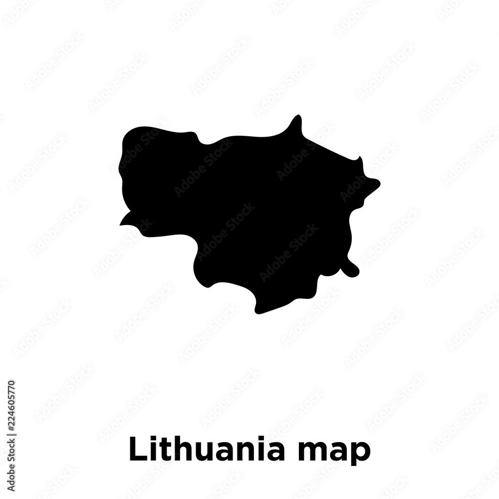 lithuania map icon vector isolated on white background, logo concept of ...