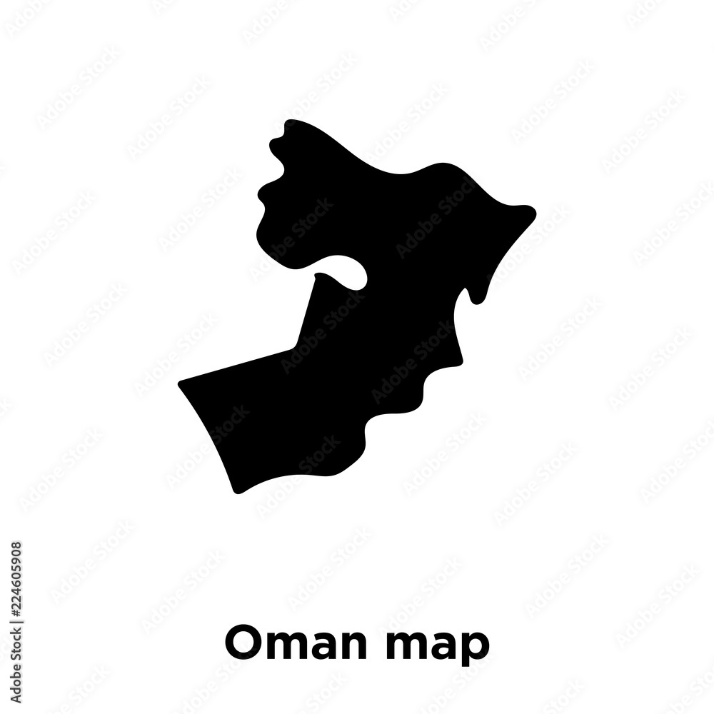 Vecteur Stock oman map icon vector isolated on white background, logo ...