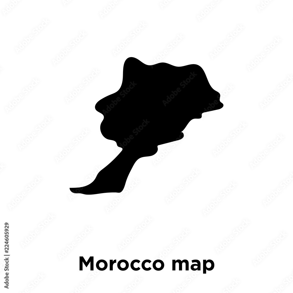 morocco map icon vector isolated on white background, logo concept of ...