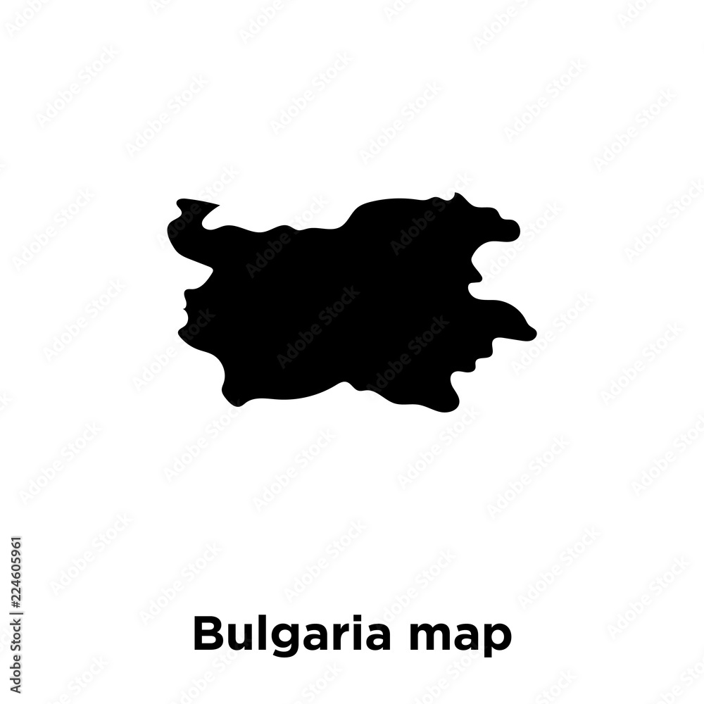 bulgaria map icon vector isolated on white background, logo concept of ...