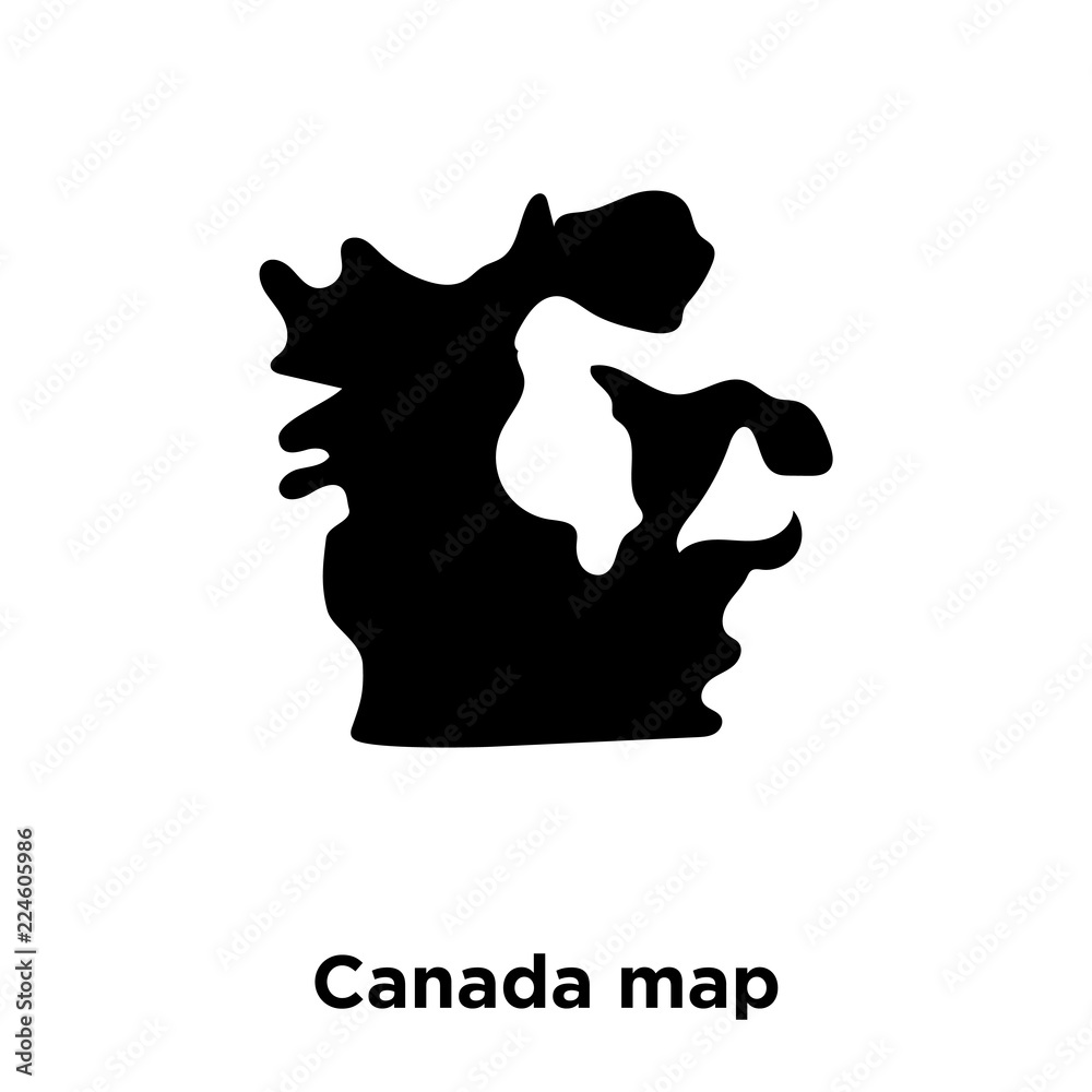 Canada Map Icon Vector