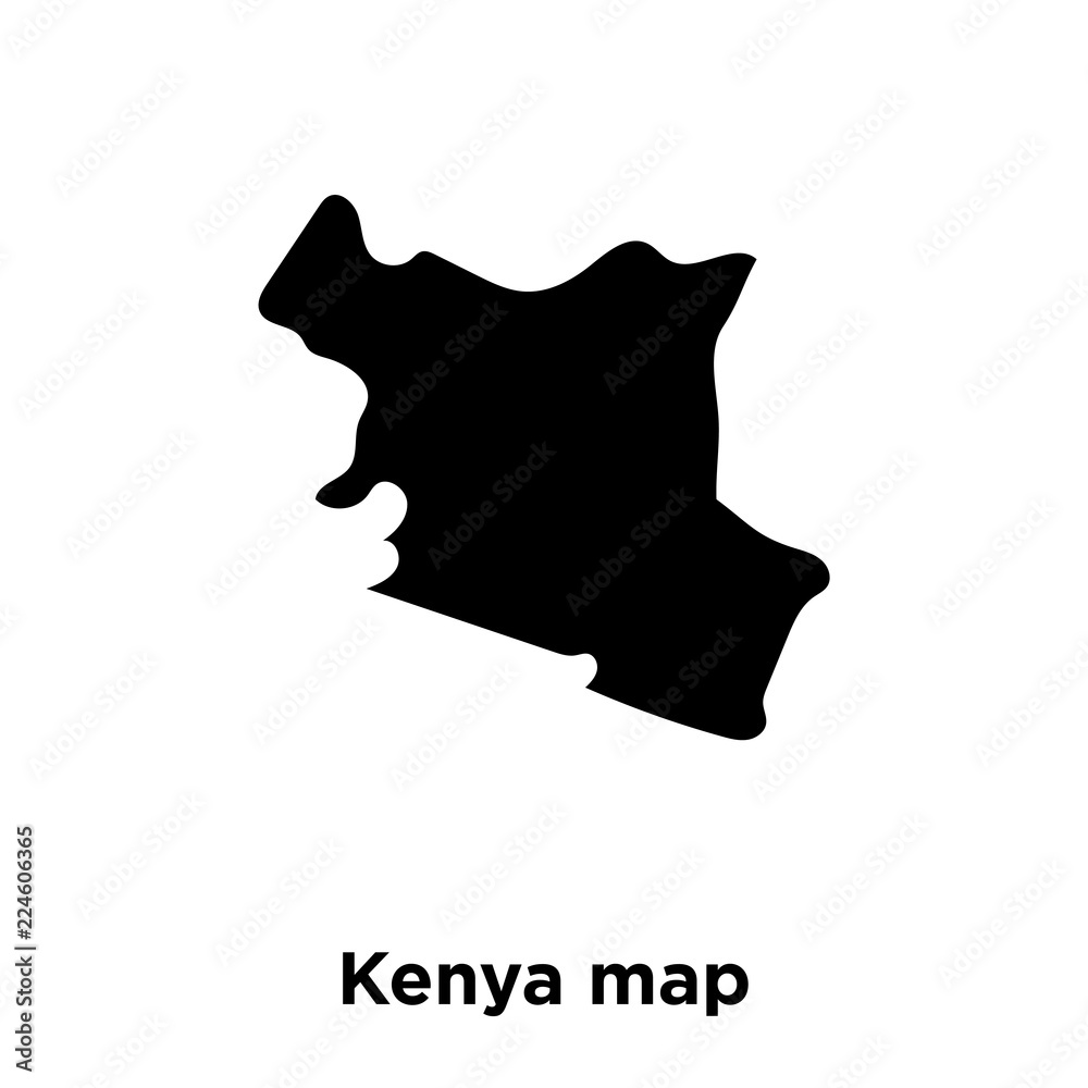 kenya map icon vector isolated on white background, logo concept of ...